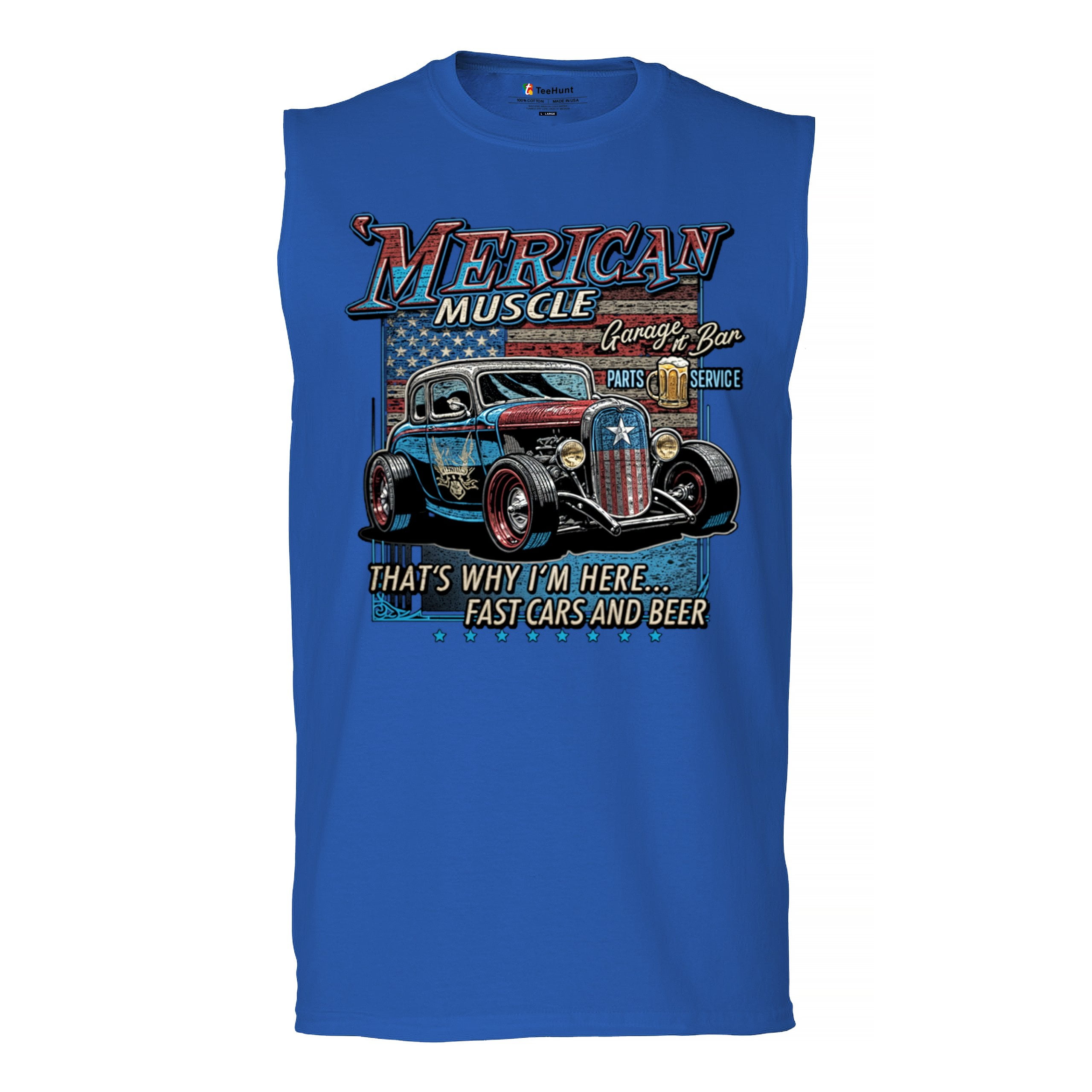 'Merican Muscle Fast Cars and Beer Muscle Shirt Hot Rod Enthusiast Car ...