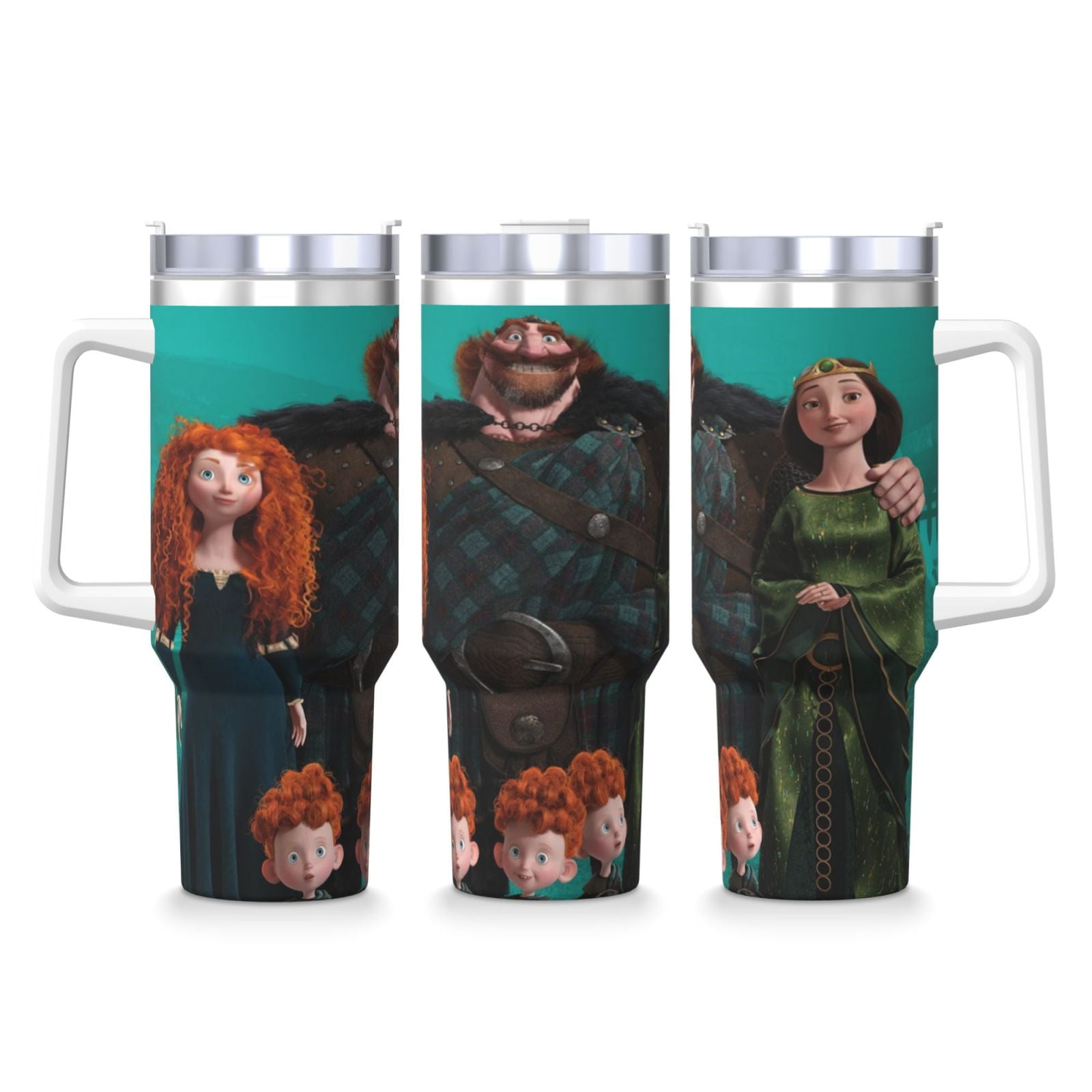 Merida 40 OZ Ice Bully Cup with Handle Straw Lid, Double Wall Stainless ...