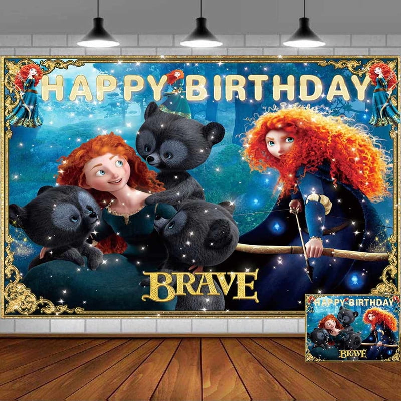 Merida Brave Backdrop Banner Party Supplies Poster Movie Theme ...