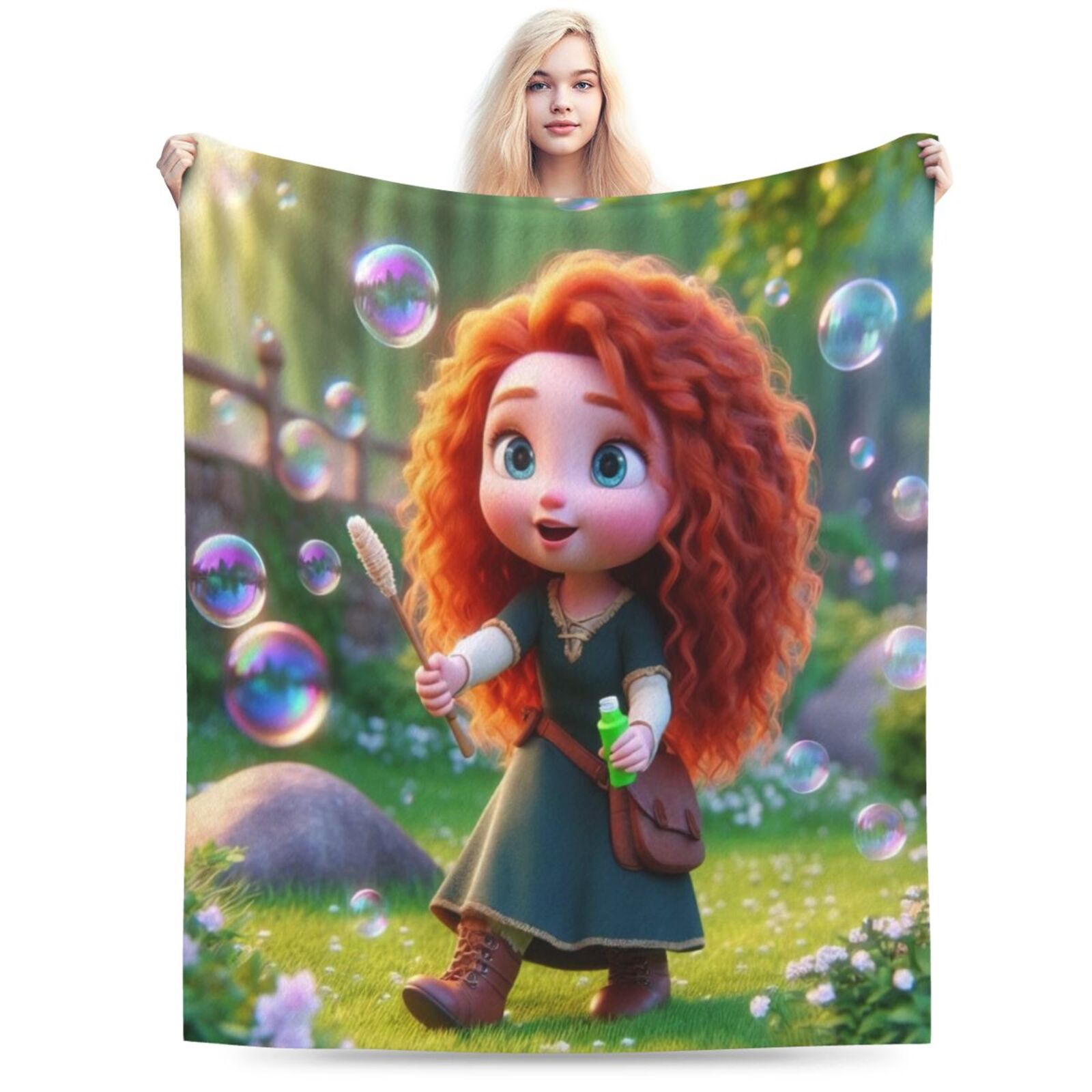 Merida Cartoon Fleece Blanket for Boys Girls Kids, Ultra Soft Cozy Warm ...