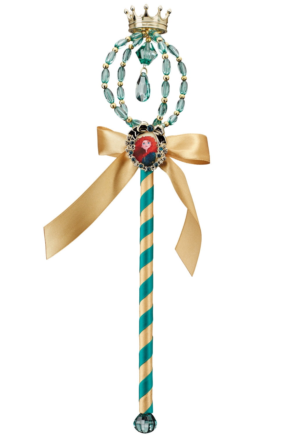 Child's Girls Disney Princess Merida Brave Blue And Gold Wand Costume ...