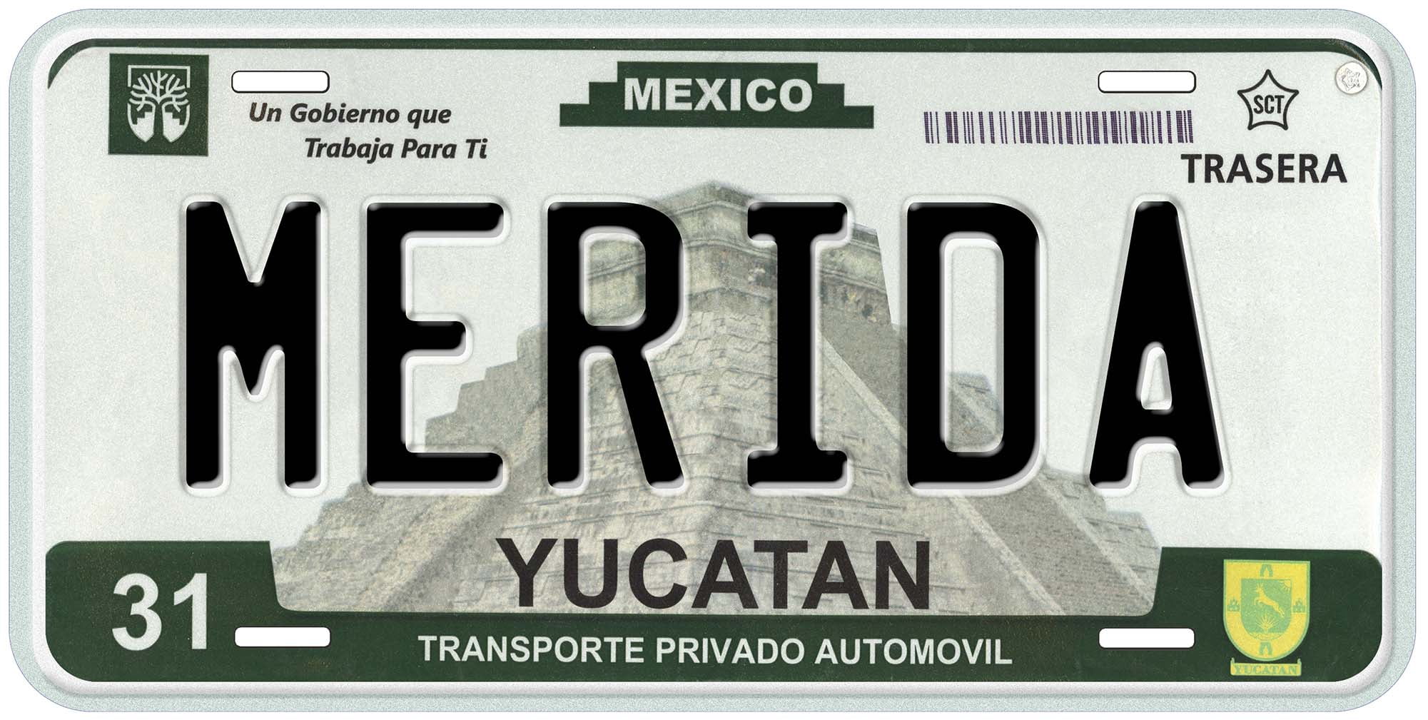 Merida Yucatan Mexico Novelty Car License Plate - Walmart.com