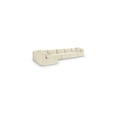 Meridian Furniture 6-Piece Cream Corduroy Performance Fabric Modular ...