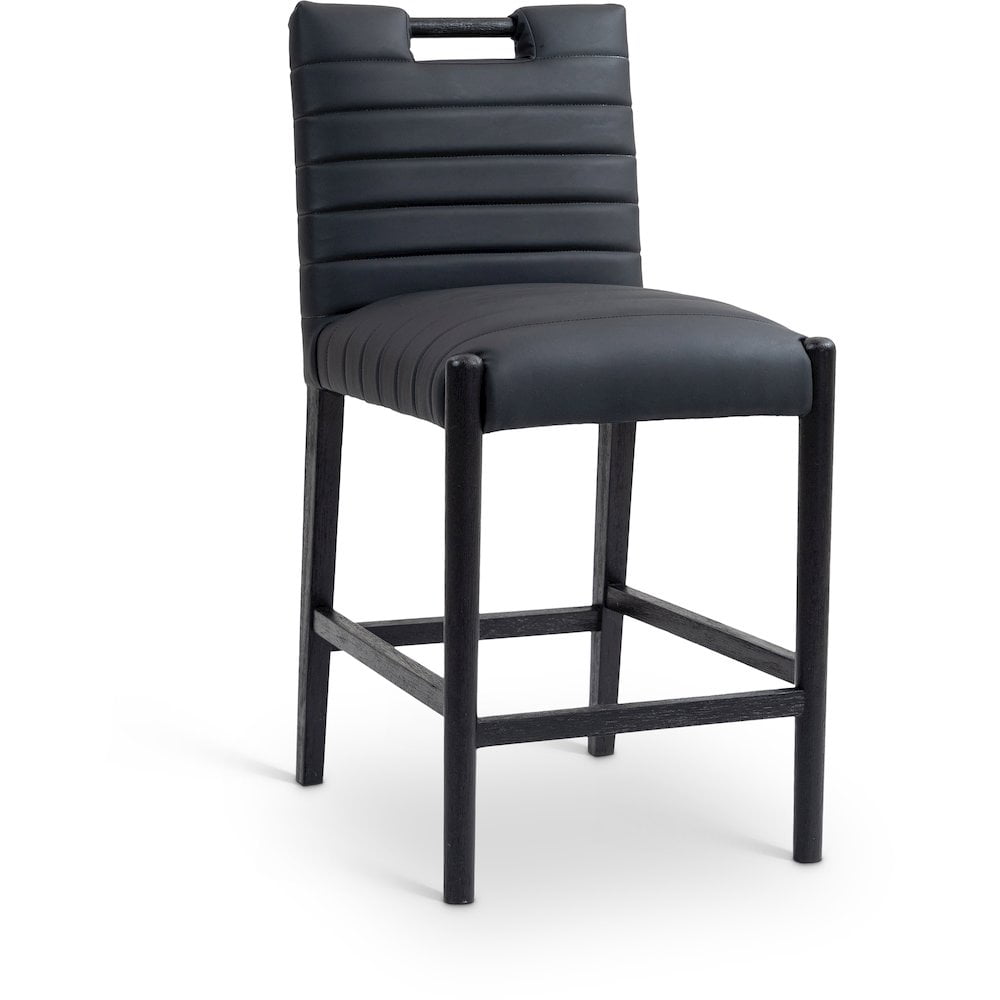 Meridian Furniture Aimee Black Vegan Leather Counter Stool - Walmart.com