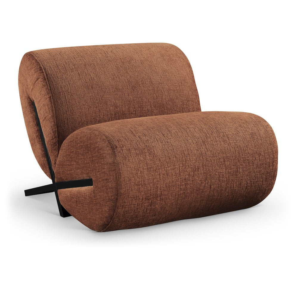 Meridian Furniture Akira Cognac Upholstered Accent Chair - Walmart.com