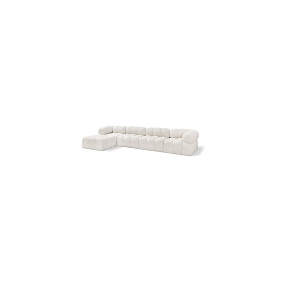 Meridian Furniture Ames Cream Boucle Fabric Modular Sectional - Walmart.com