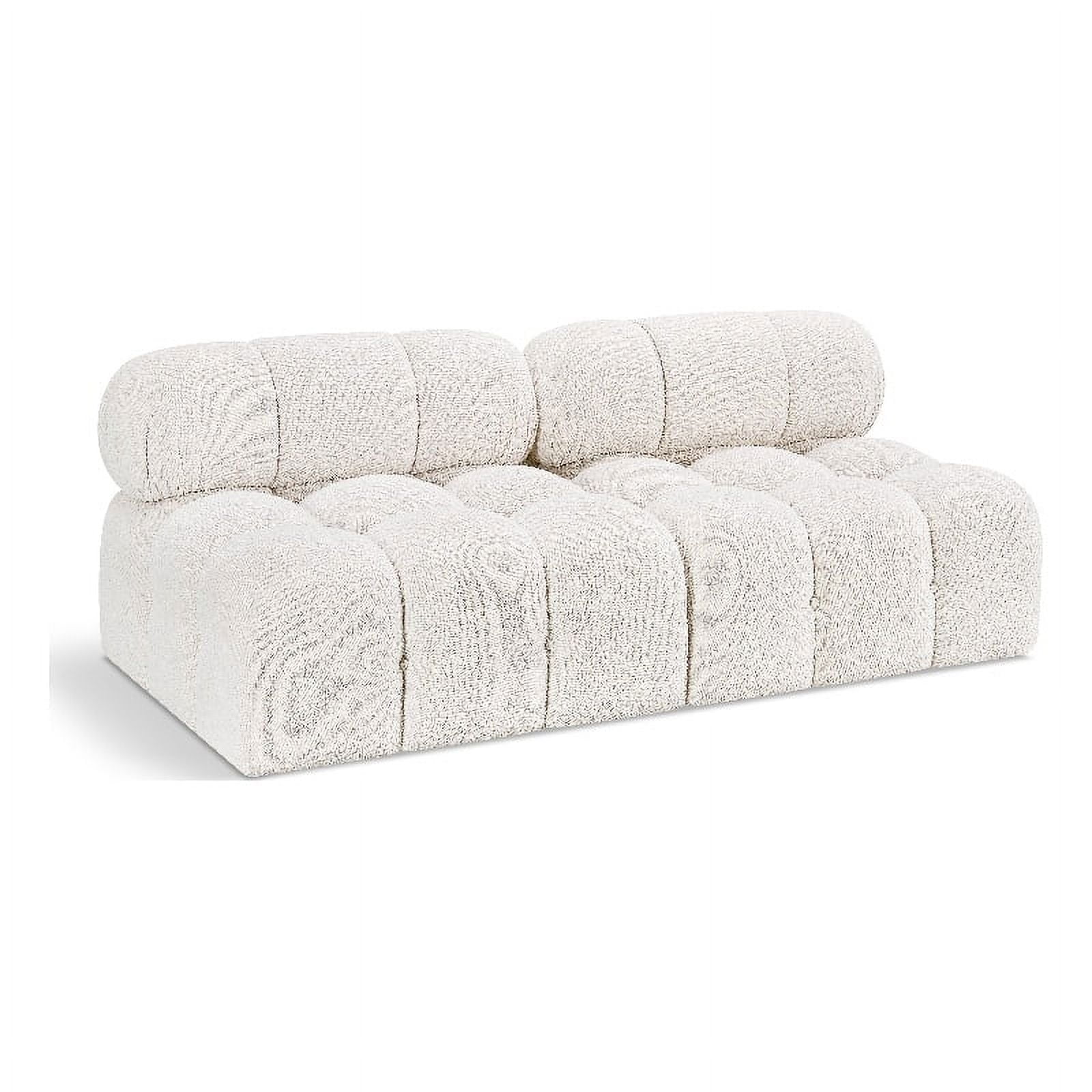 Meridian Furniture Ames Cream Boucle Fabric Modular Sofa - Walmart.com