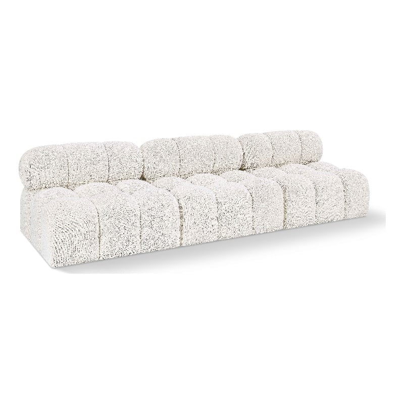 Meridian Furniture Ames Cream Boucle Fabric Modular Sofa - Walmart.com