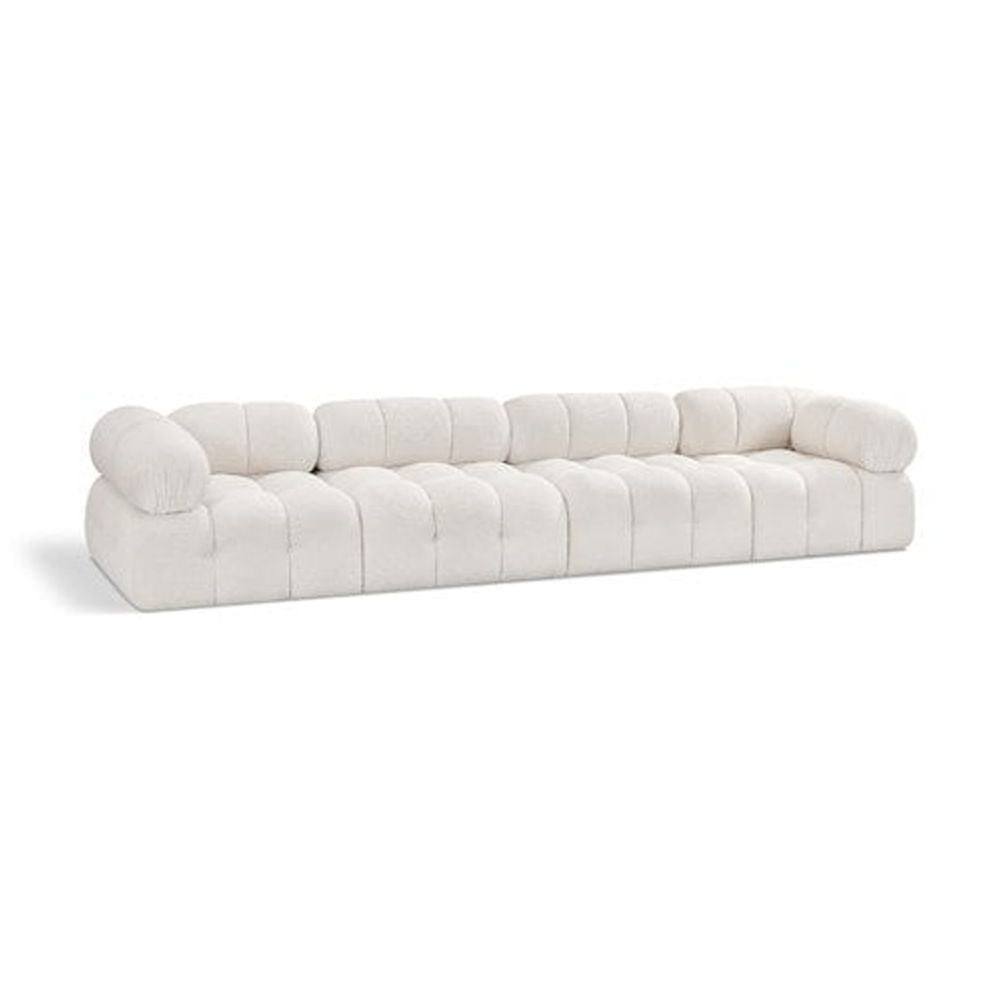 Meridian Furniture Ames Cream Boucle Fabric Modular Sofa - Walmart.com