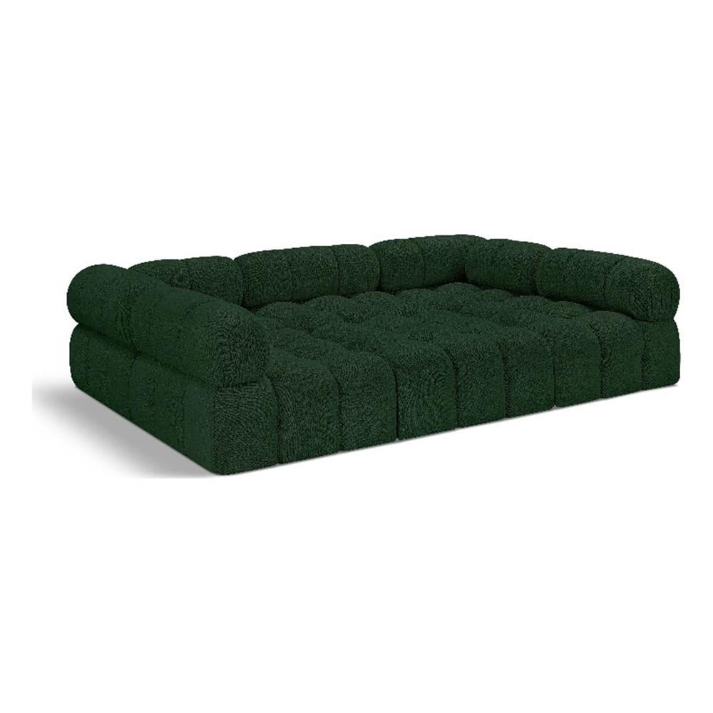 Meridian Furniture Ames Green Boucle Fabric Modular Sectional - Walmart.com