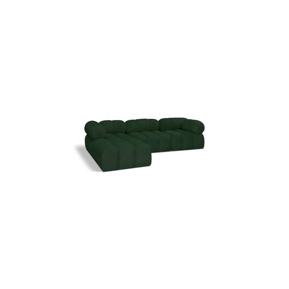 Meridian Furniture Ames Green Boucle Fabric Modular Sectional - Walmart.com