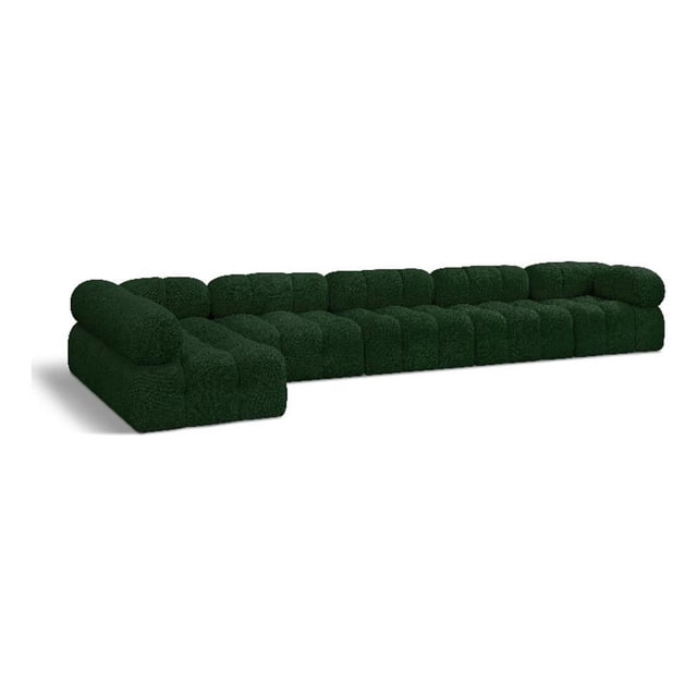 Meridian Furniture Ames Green Boucle Fabric Modular Sectional - Walmart.com