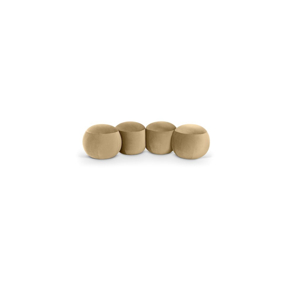 Meridian Furniture Apollo Camel Velvet Bench - Walmart.com
