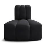 Meridian Furniture Arc Black Velvet Reverse Corner - Walmart.com