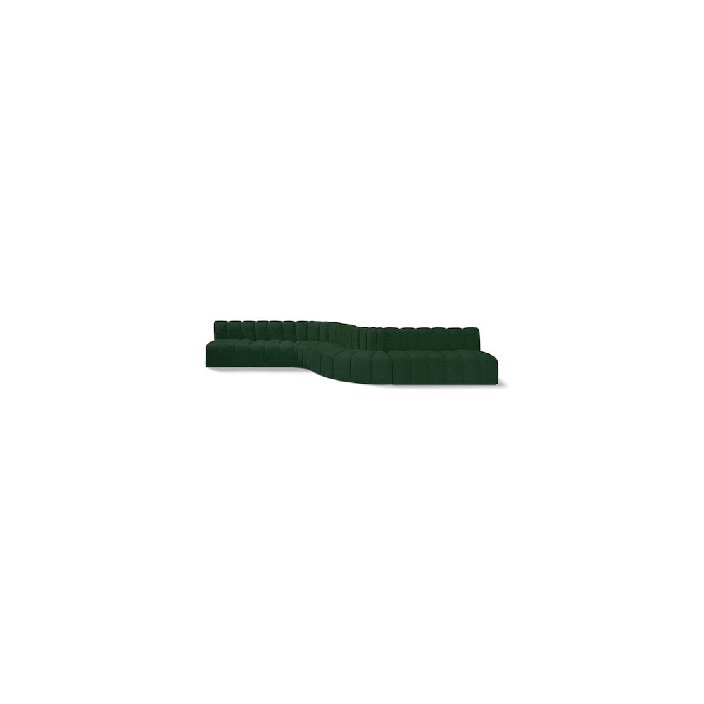 Meridian Furniture Arc Green Boucle Fabric Modular Sectional - Walmart.com