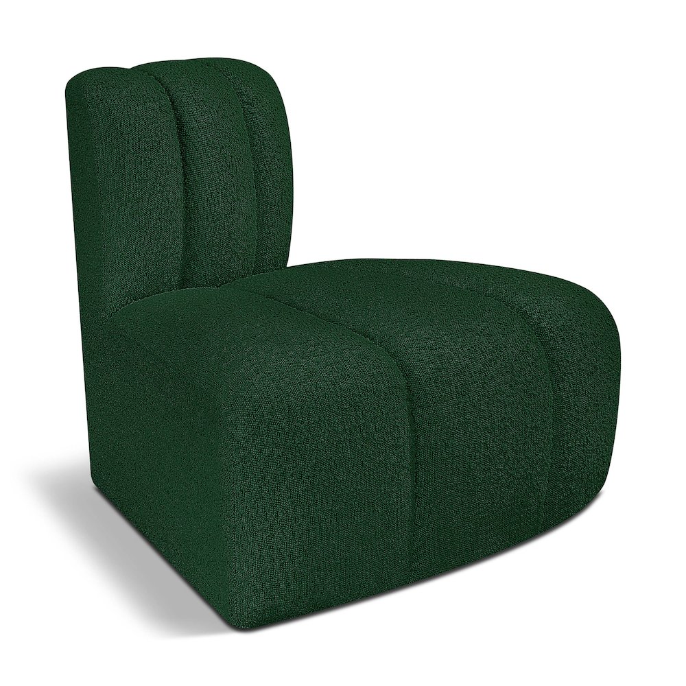 Meridian Furniture Arc Green Boucle Fabric Reverse Corner - Walmart.com