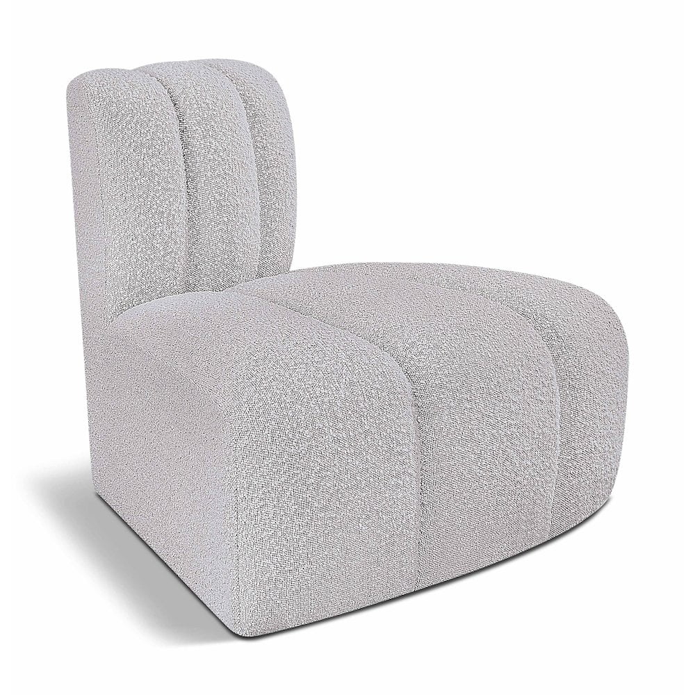 Meridian Furniture Arc Grey Boucle Fabric Reverse Corner - Walmart.com