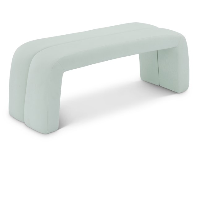 Meridian Furniture Arc Mint Vegan Leather Bench - Walmart.com