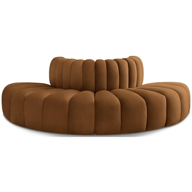 Meridian Furniture Arc Saddle Velvet Modular Sofa - Walmart.com