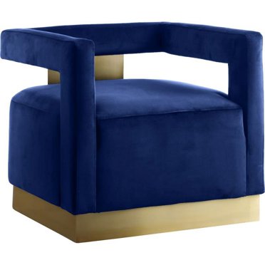Meridian Furniture Margo Cream Velvet Chair - Walmart.com