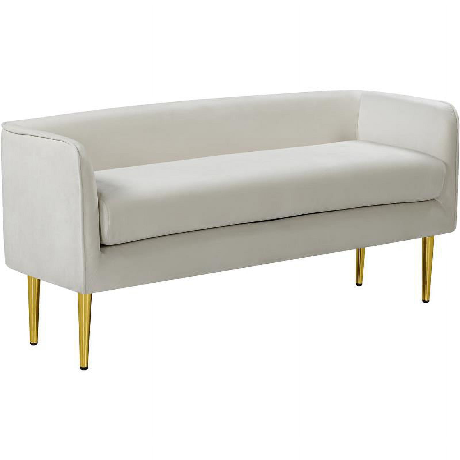 Meridian Furniture Waverly Cream Bench - Walmart.com