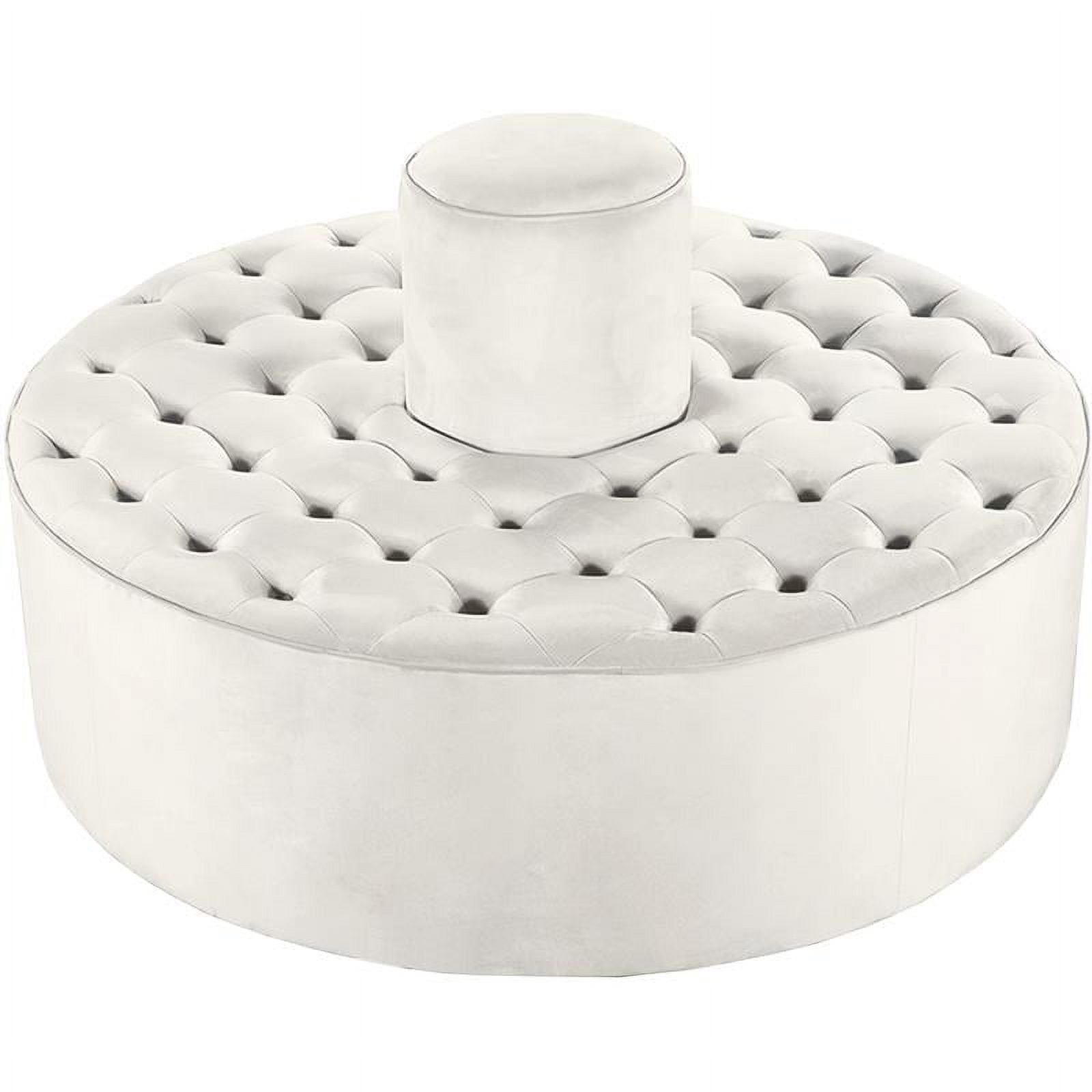 Meridian Furniture Banquet 17.5"H Contemporary Velvet Ottoman/Bench in ...