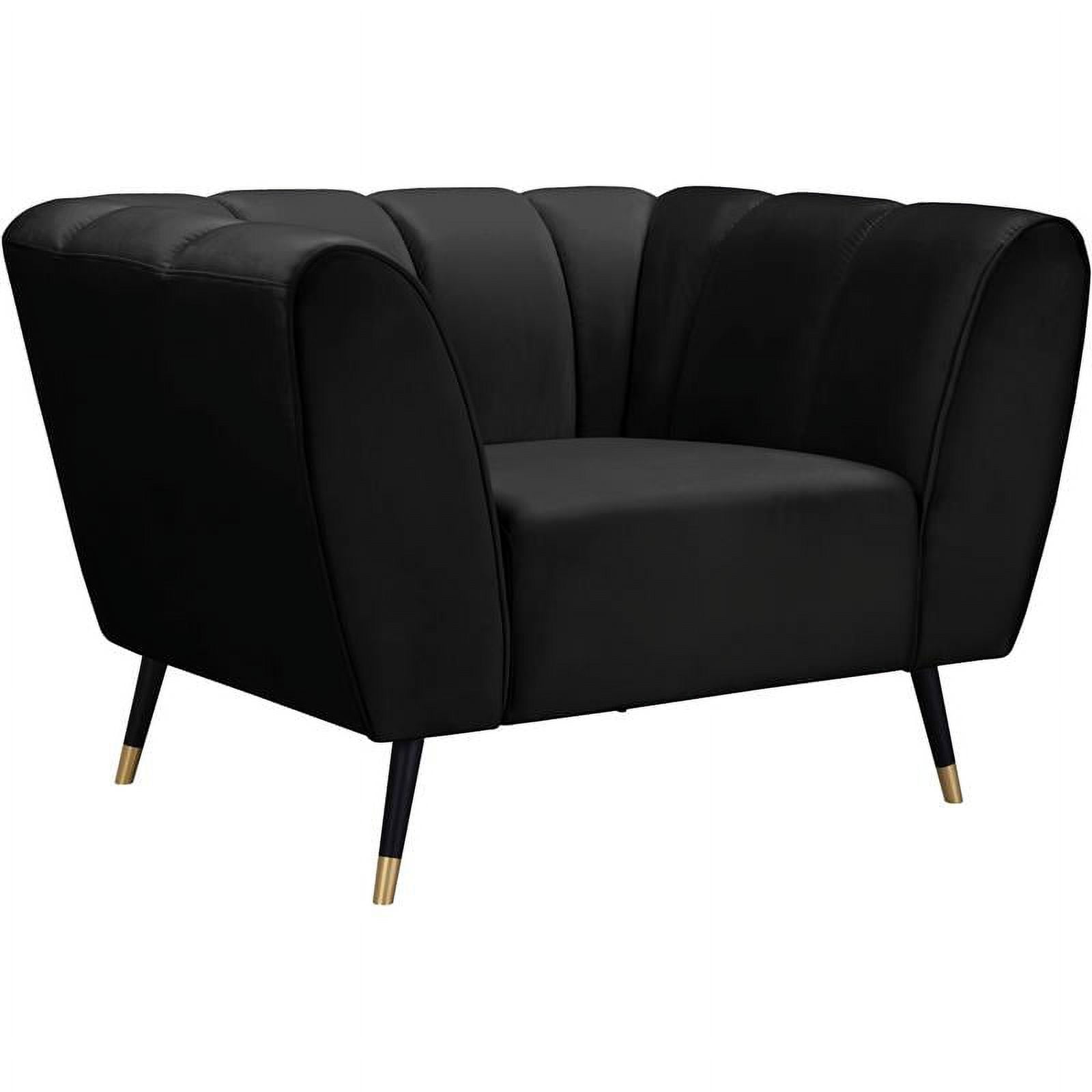 Meridian Furniture Beaumont Black Velvet Chair - Walmart.com
