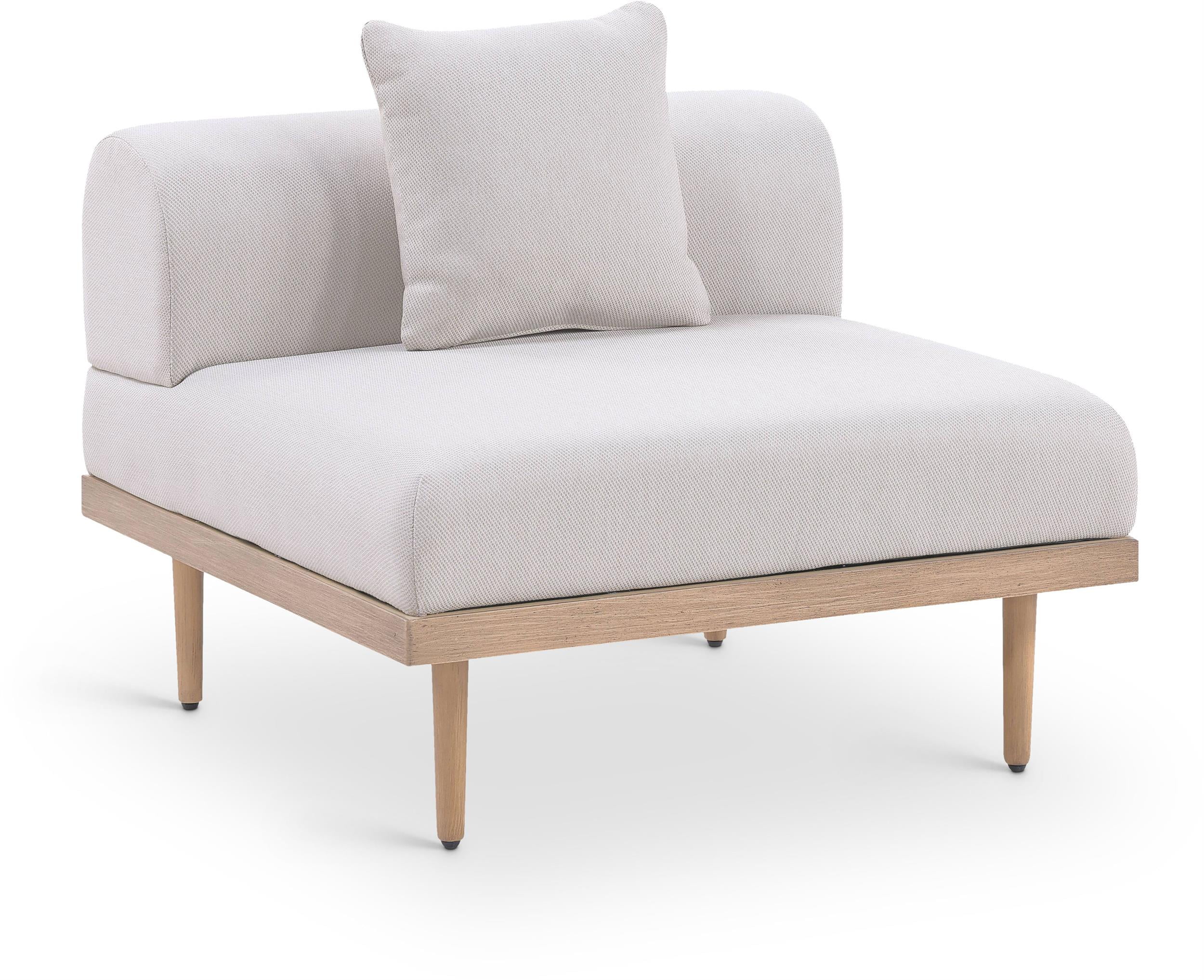 Meridian Furniture Beige Laguna Olefin Patio Armless Modular Chair ...