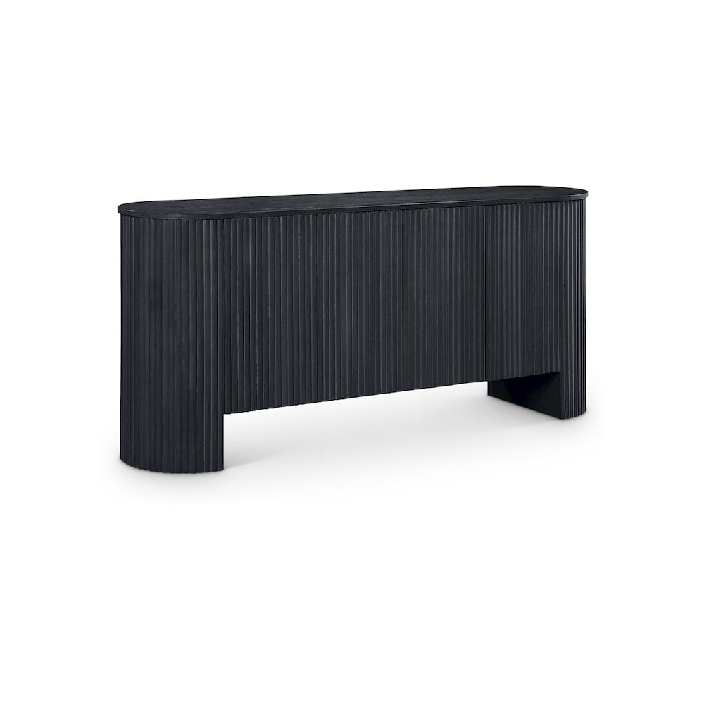Meridian Furniture Belinda Black Beech Wood and Oak Veneer Sideboard ...
