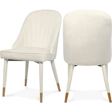 Meridian Furniture Carmen Cream Velvet Dining Chair - Walmart.com