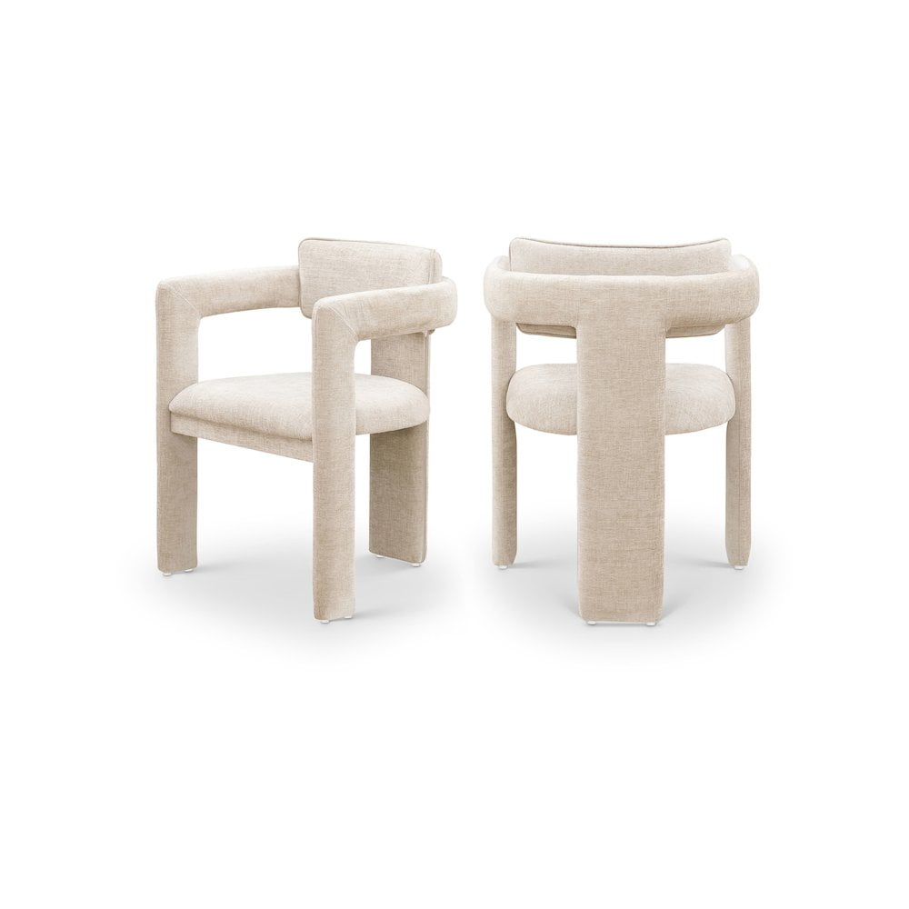 Meridian Furniture Brenda Beige Chenille Fabric Dining Chair (Set of 2 ...
