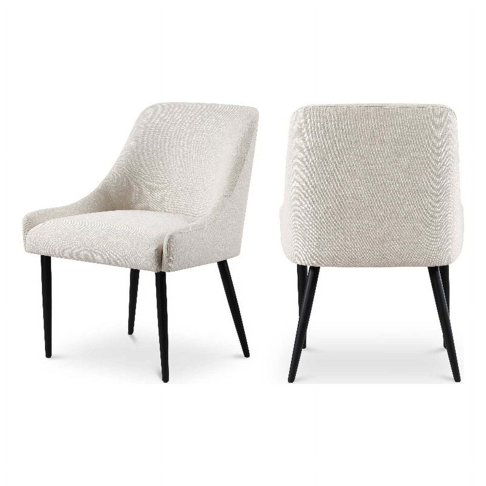 Meridian Furniture Camden Beige Linen Textured Fabric Dining Chair (Set ...