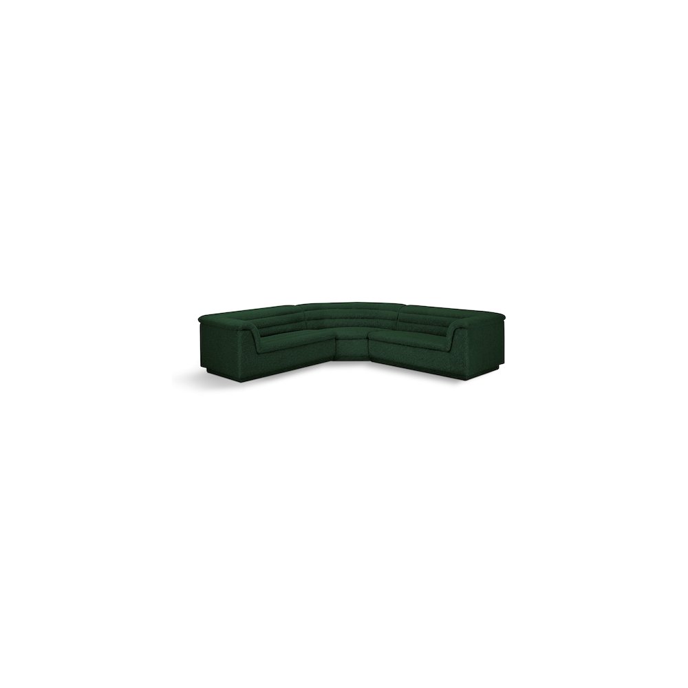 Meridian Furniture Cascade Green Boucle Fabric Modular Sectional ...
