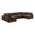 Meridian Furniture Comfy Brown Velvet 6-Pc. Modular Sectional - Walmart.com