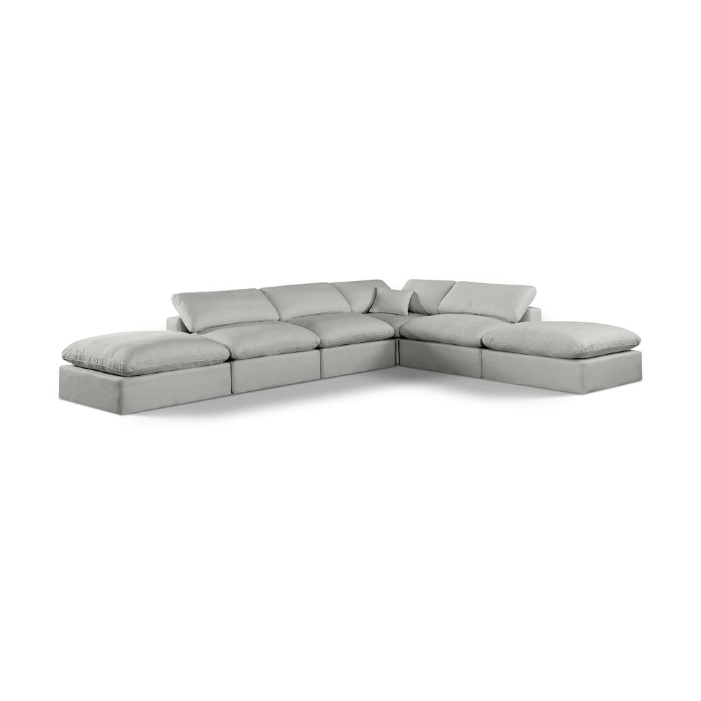 Meridian Furniture Comfy Grey Modular Sectional - Walmart.com