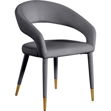 Meridian Furniture Tierra Cognac Velvet Dining Chair - Walmart.com