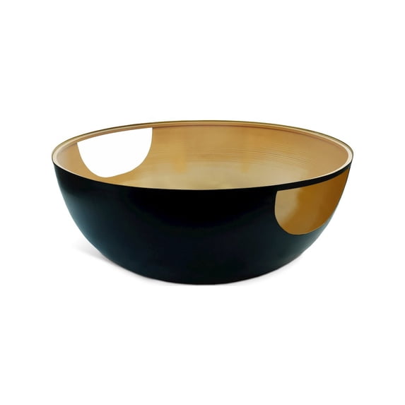 Meridian Furniture Doma Round Matte Black Metal Coffee Table with Glass ...