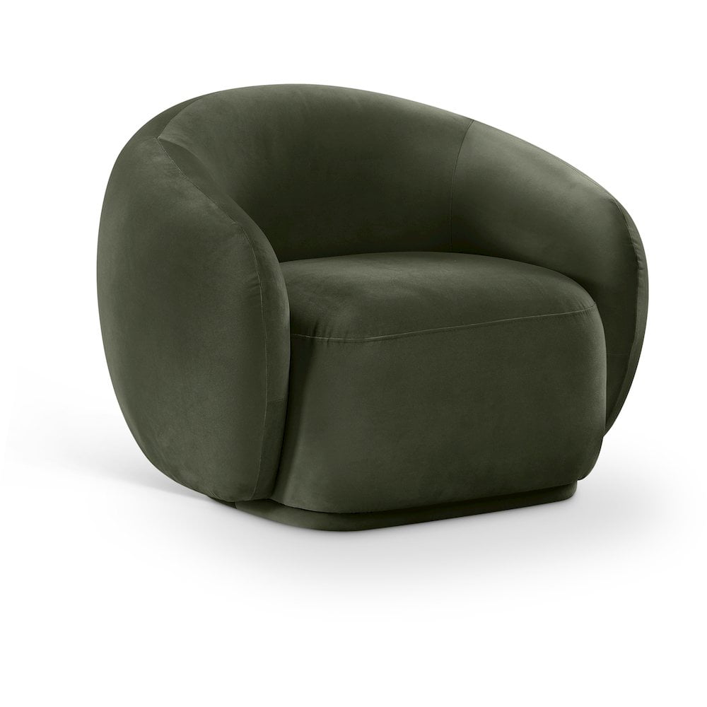 Meridian Furniture Emery Green Velvet Chair - Walmart.com