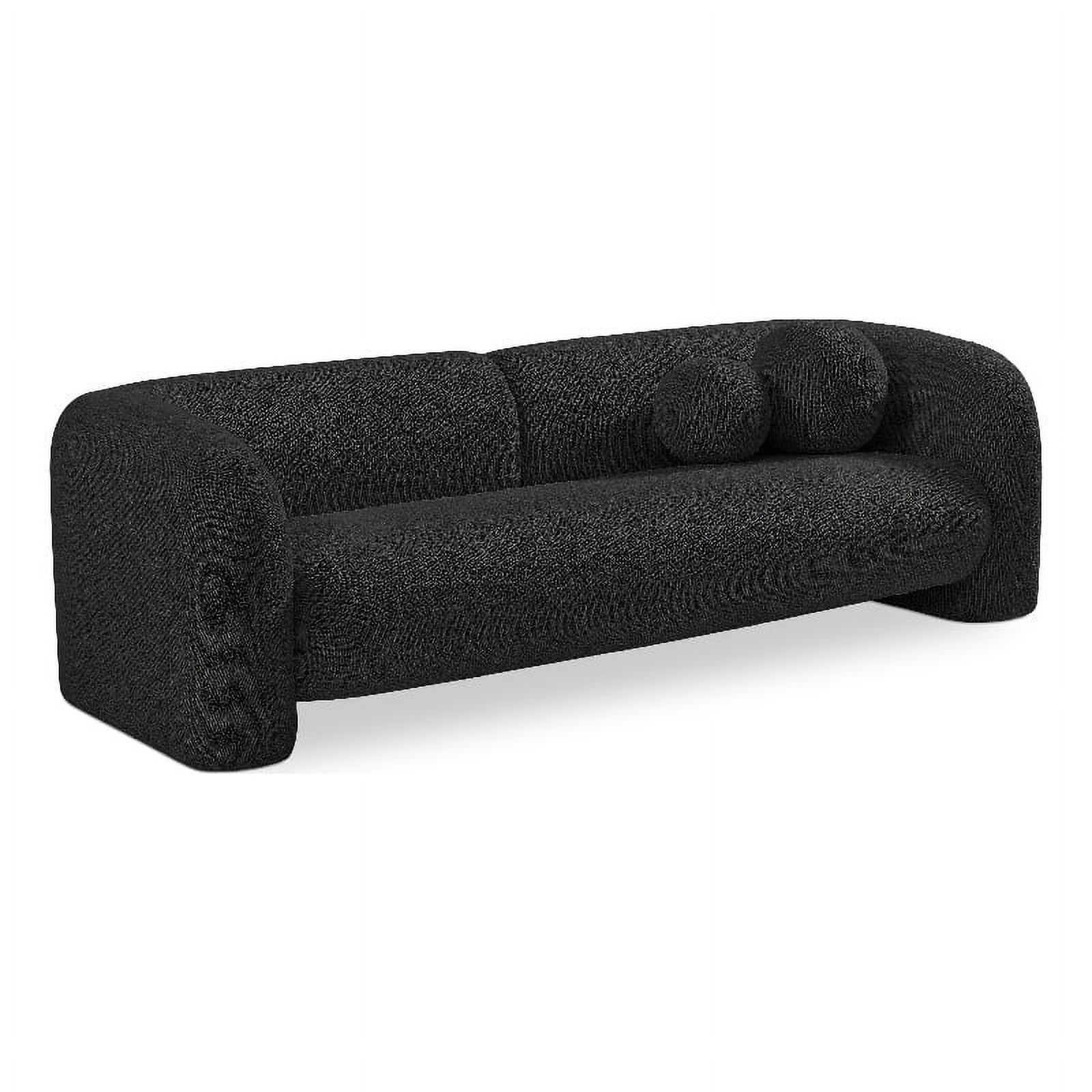 Meridian Furniture Emory Black Boucle Fabric Sofa - Walmart.com