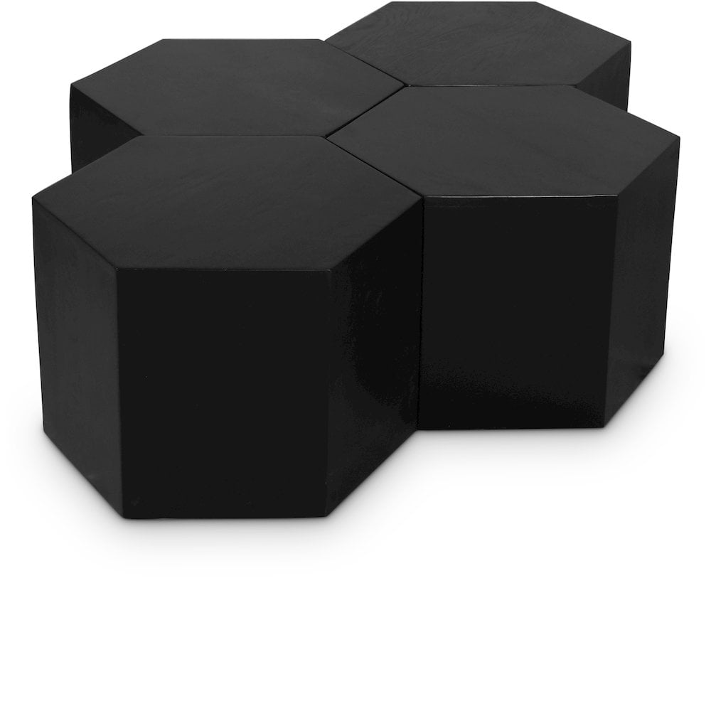 Meridian Furniture Eternal 4- Pc. Black Oak Wood Coffee Table - Walmart.com
