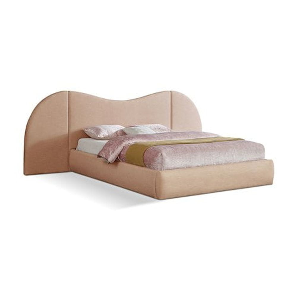 Meridian Furniture Everest Tan Linen Textured Fabric King Bed - Walmart.com