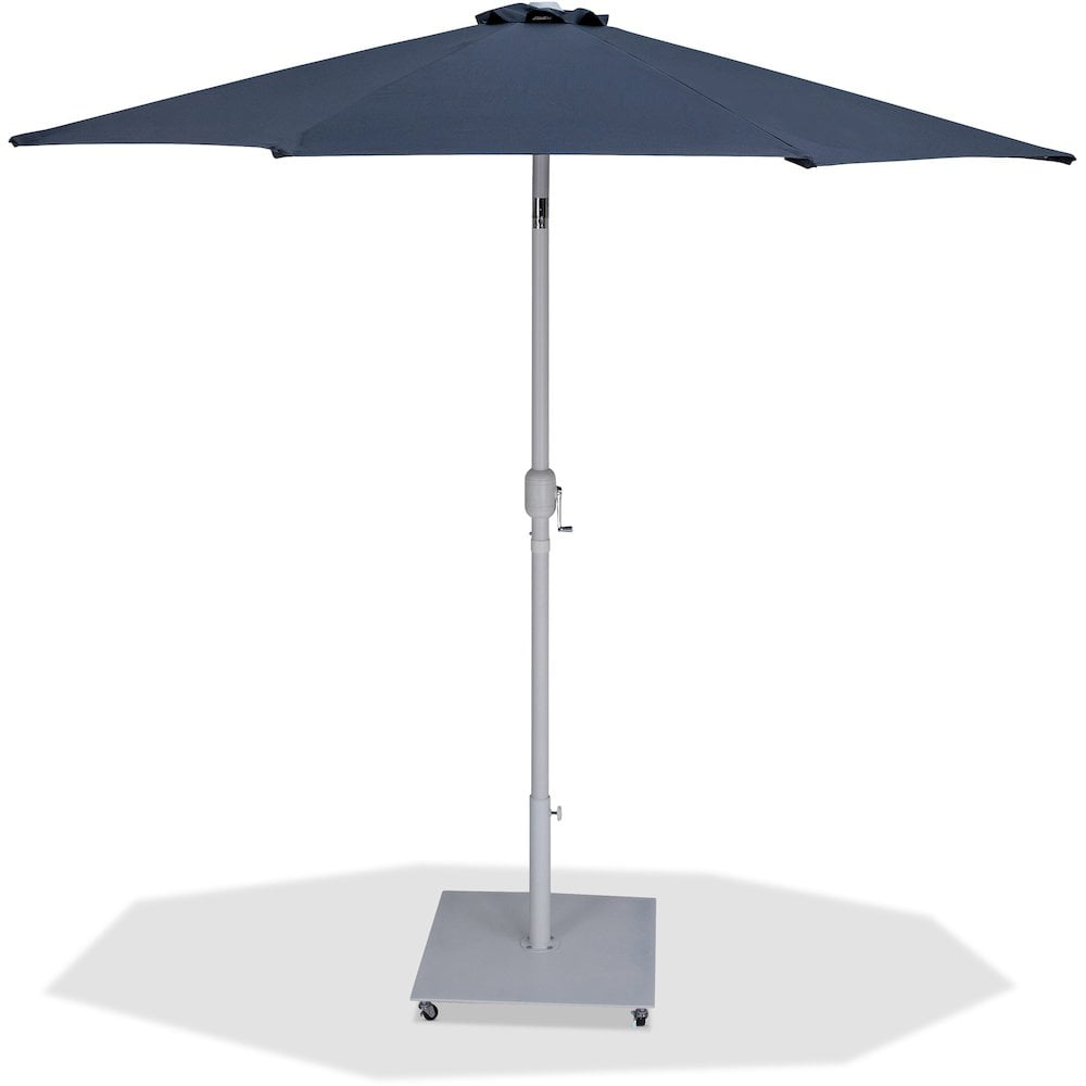 Meridian Furniture Fiji Grey Polyester Patio Umbrella with Base Set ...
