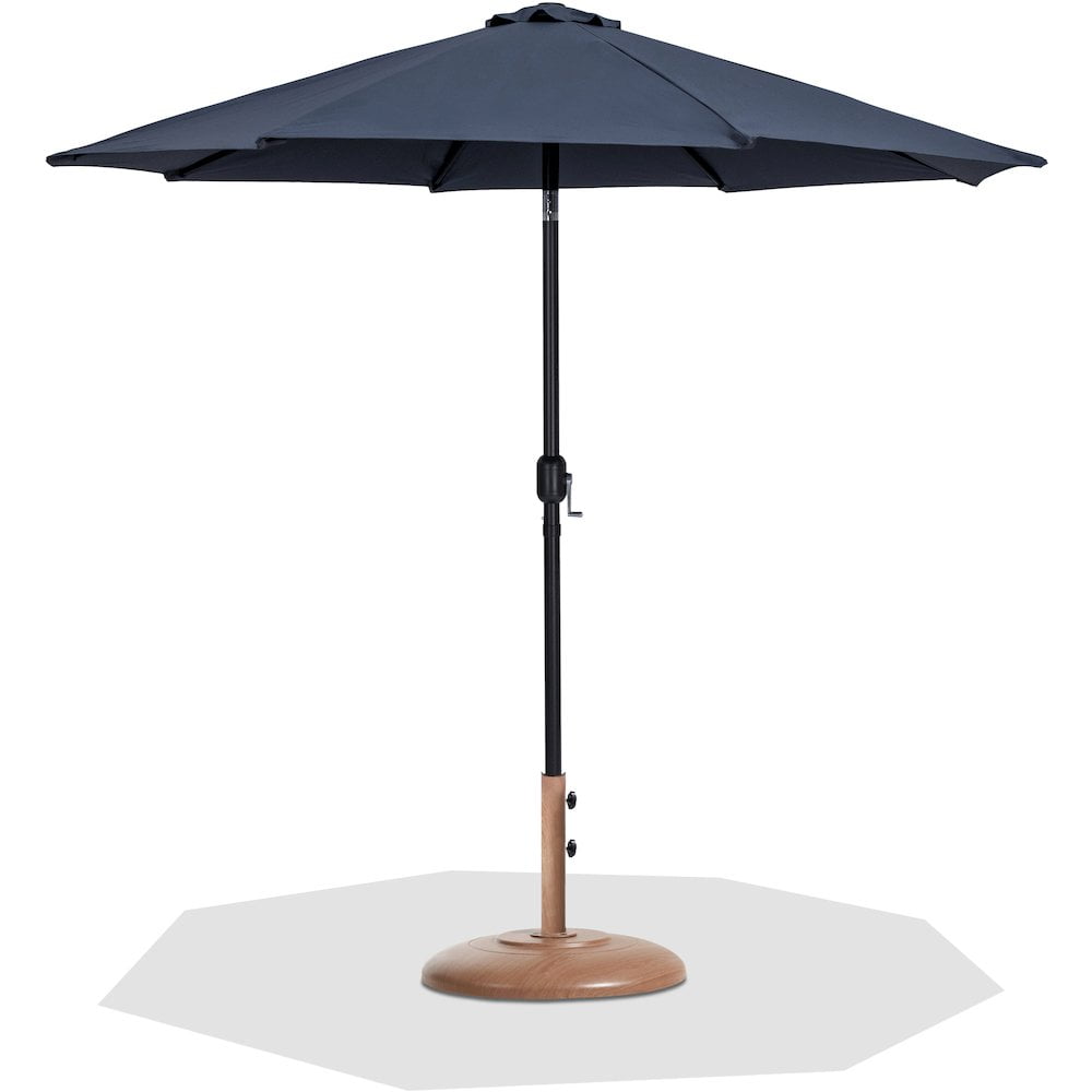 Meridian Furniture Fiji Grey Polyester Patio Umbrella with Base Set ...