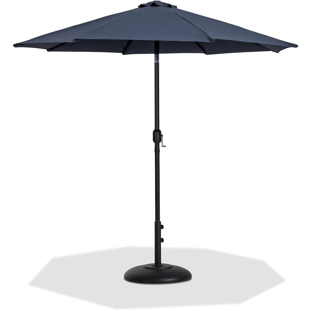 Meridian Furniture Fiji Grey Polyester Patio Umbrella with Base Set ...