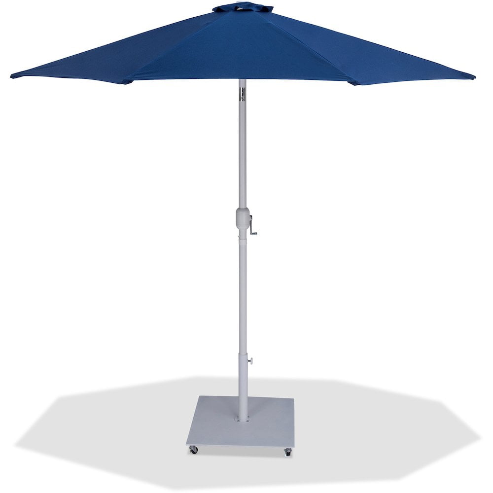 Meridian Furniture Fiji Navy Polyester Patio Umbrella with Base Set ...