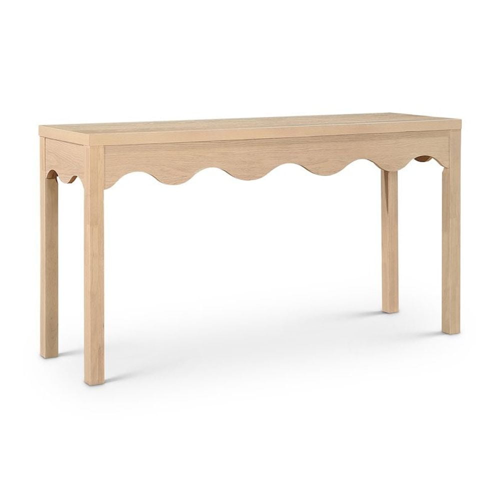 Meridian Furniture Fiora Natural Oak Veneer Console Table - Walmart.com