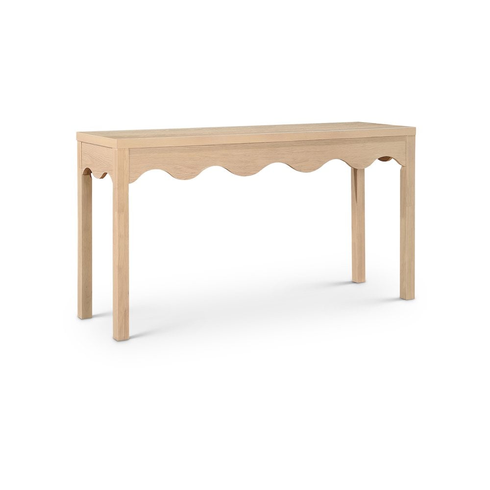 Meridian Furniture Fiora Natural Oak Veneer Console Table - Walmart.com