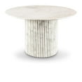 Meridian Furniture Genoa White Marble Dining Table - Walmart.com