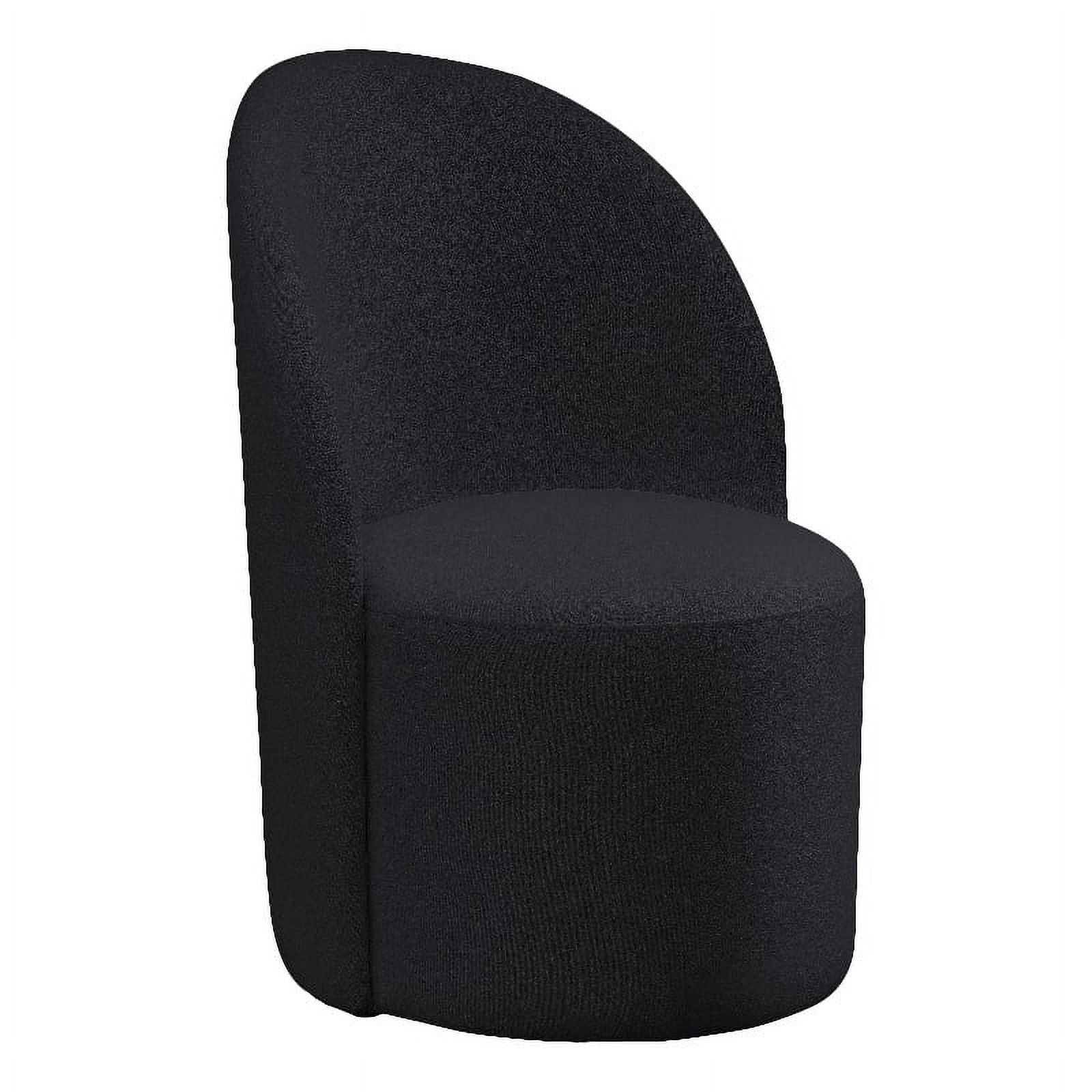 Meridian Furniture Carter Black Velvet Accent Chair with Stainless ...