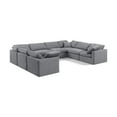 Meridian Furniture Indulge 258" Velvet U-Shaped Modular Sectional in ...